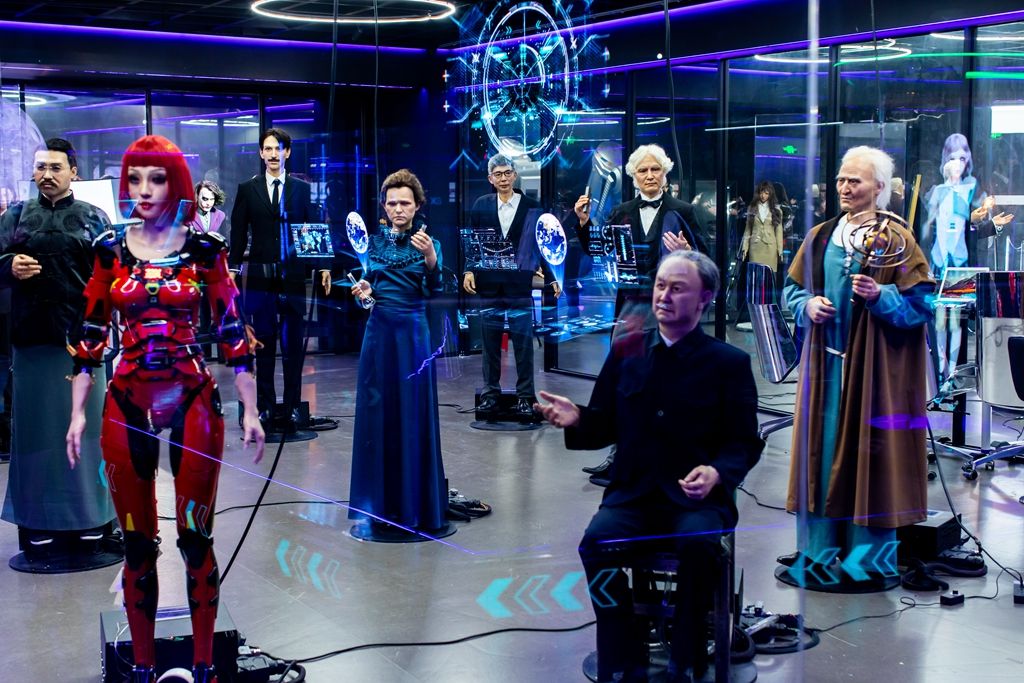 大连EX未来科技馆展出仿生人形机器人